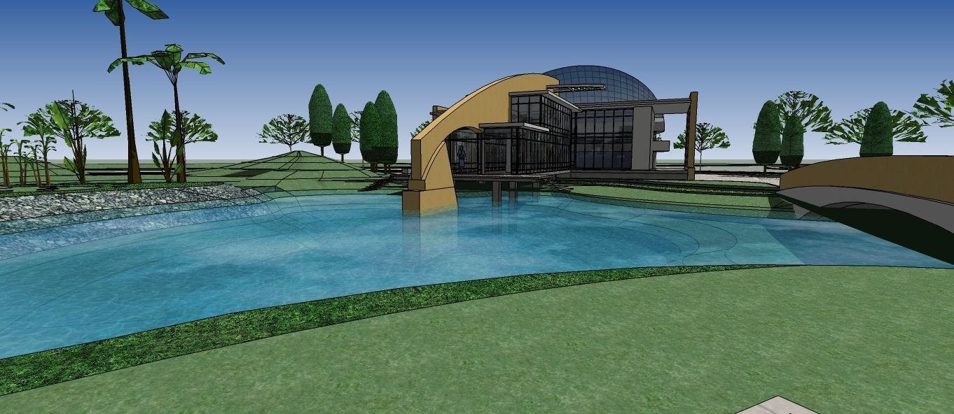 villas home master plan 3D model | CGTrader