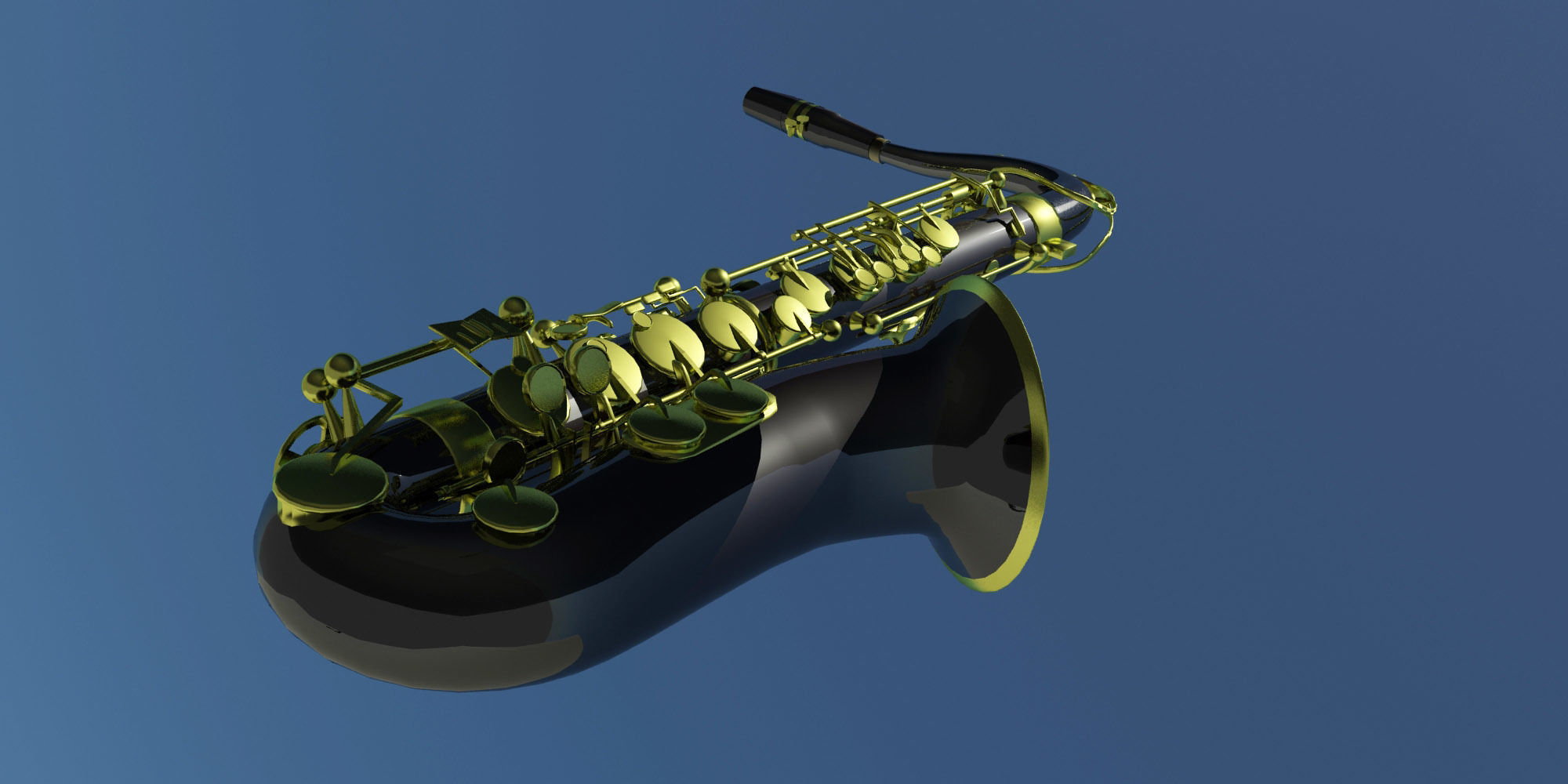 Saxophone model 3D model | CGTrader