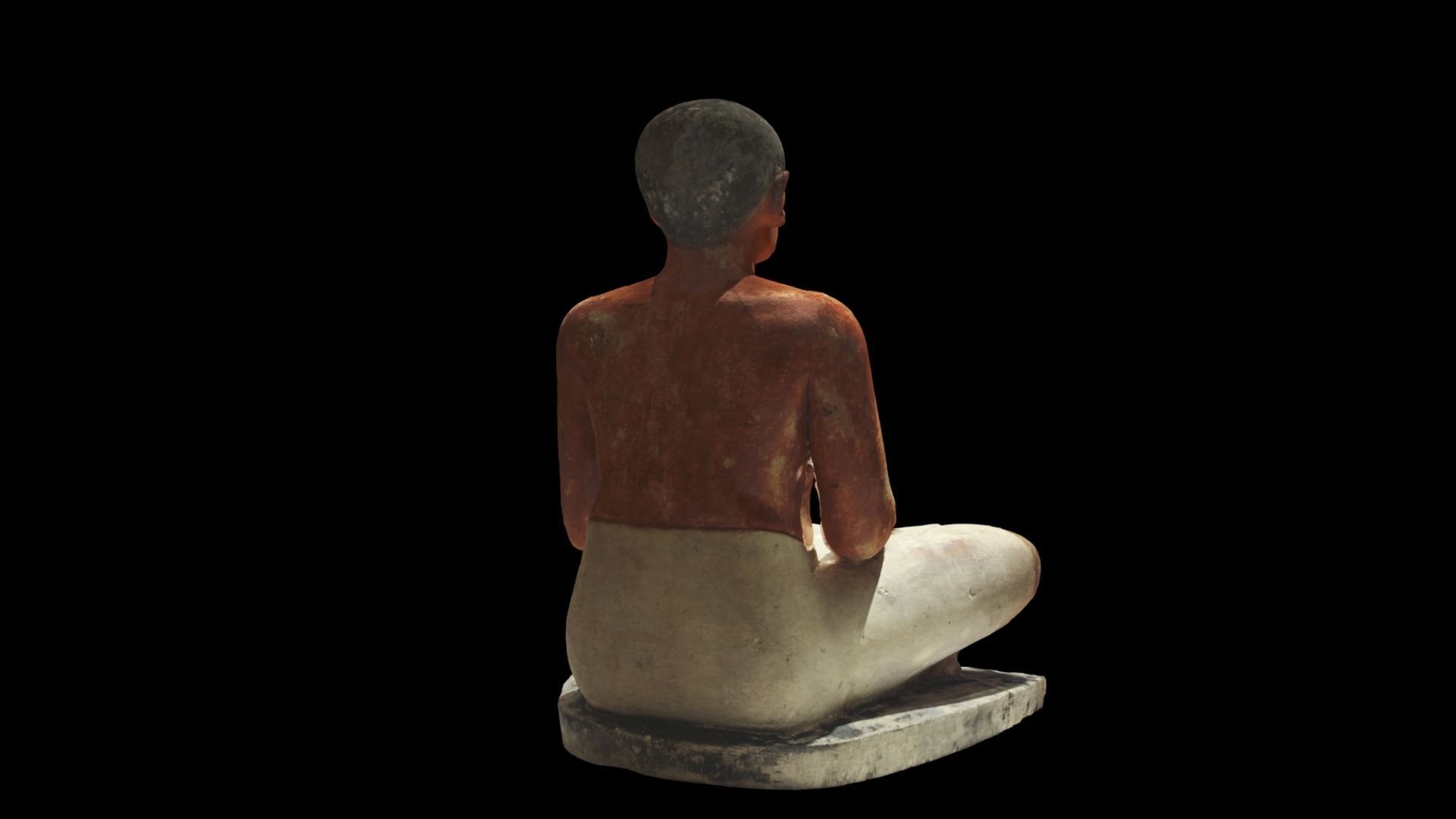 The Seated Scribe from the Louvre museum 3D model | CGTrader