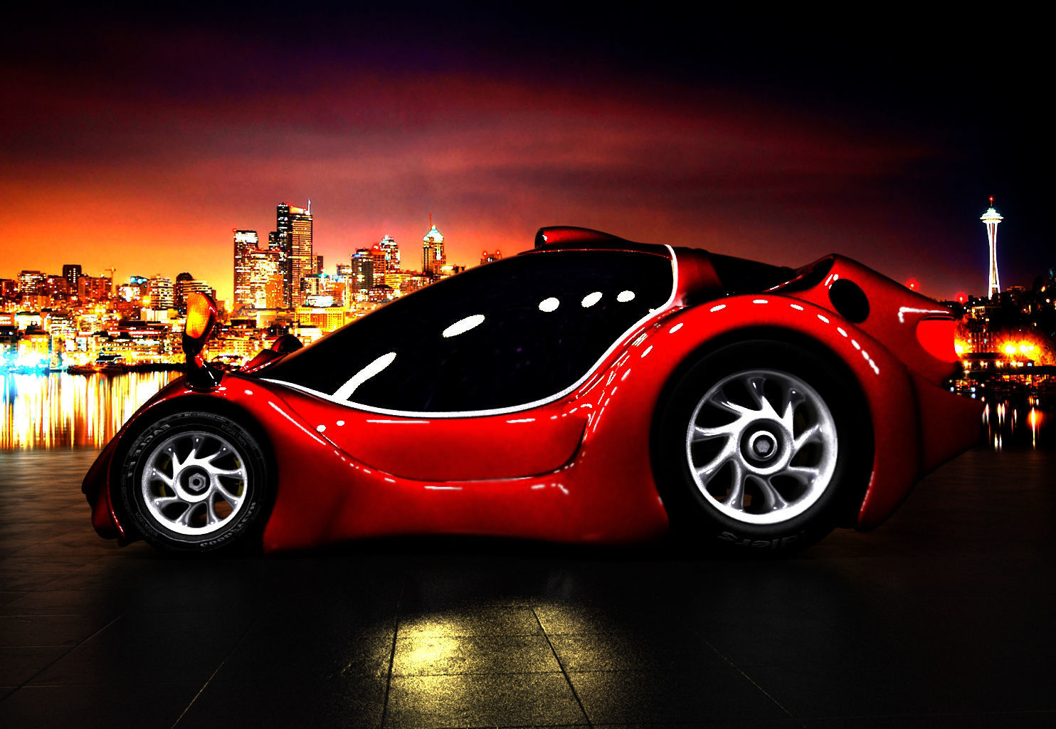 Jook concept car 3D model rigged | CGTrader