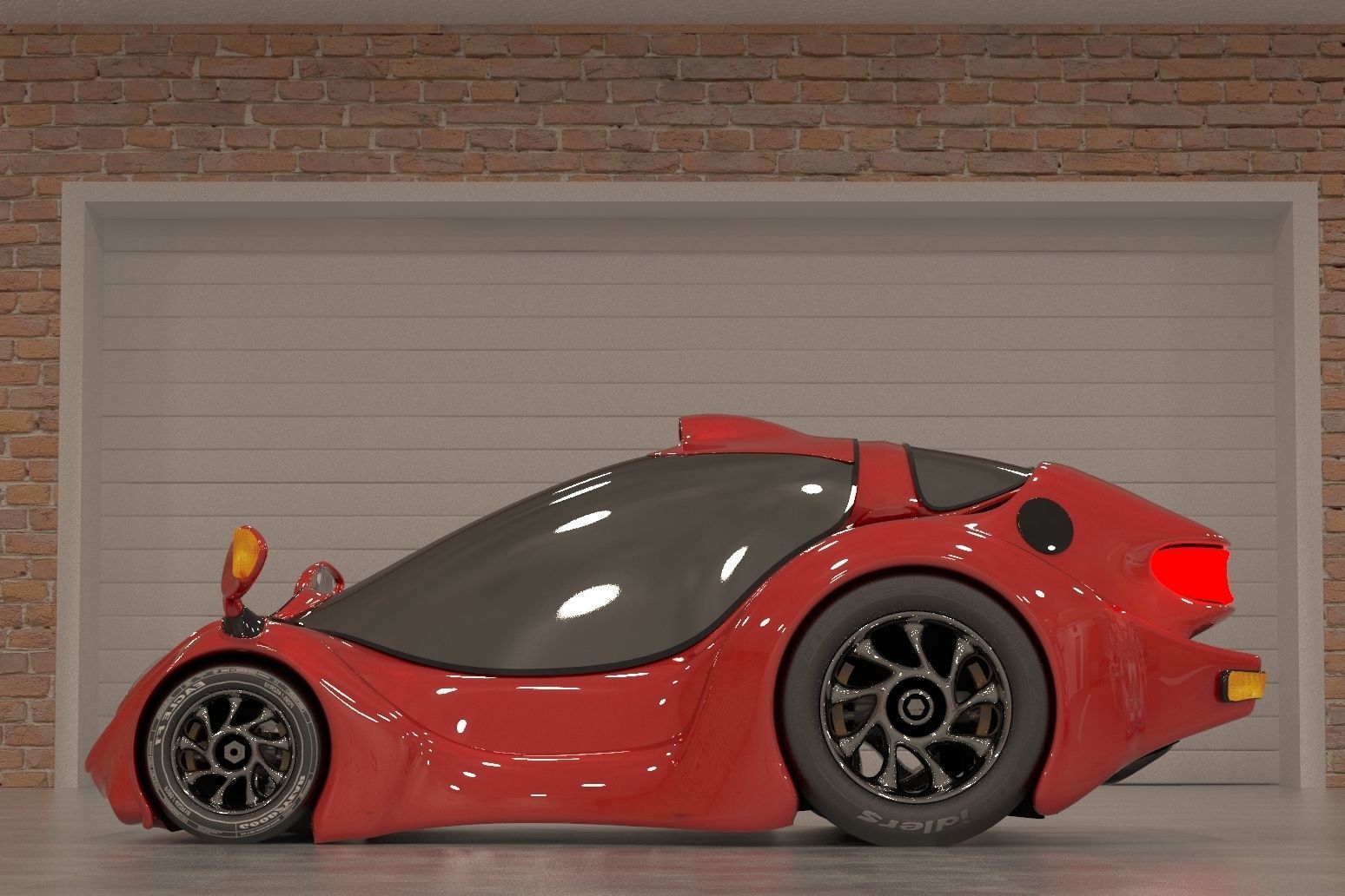 Jook concept car 3D model rigged | CGTrader