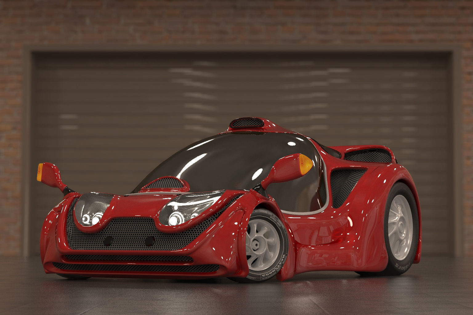 Jook concept car 3D model rigged | CGTrader