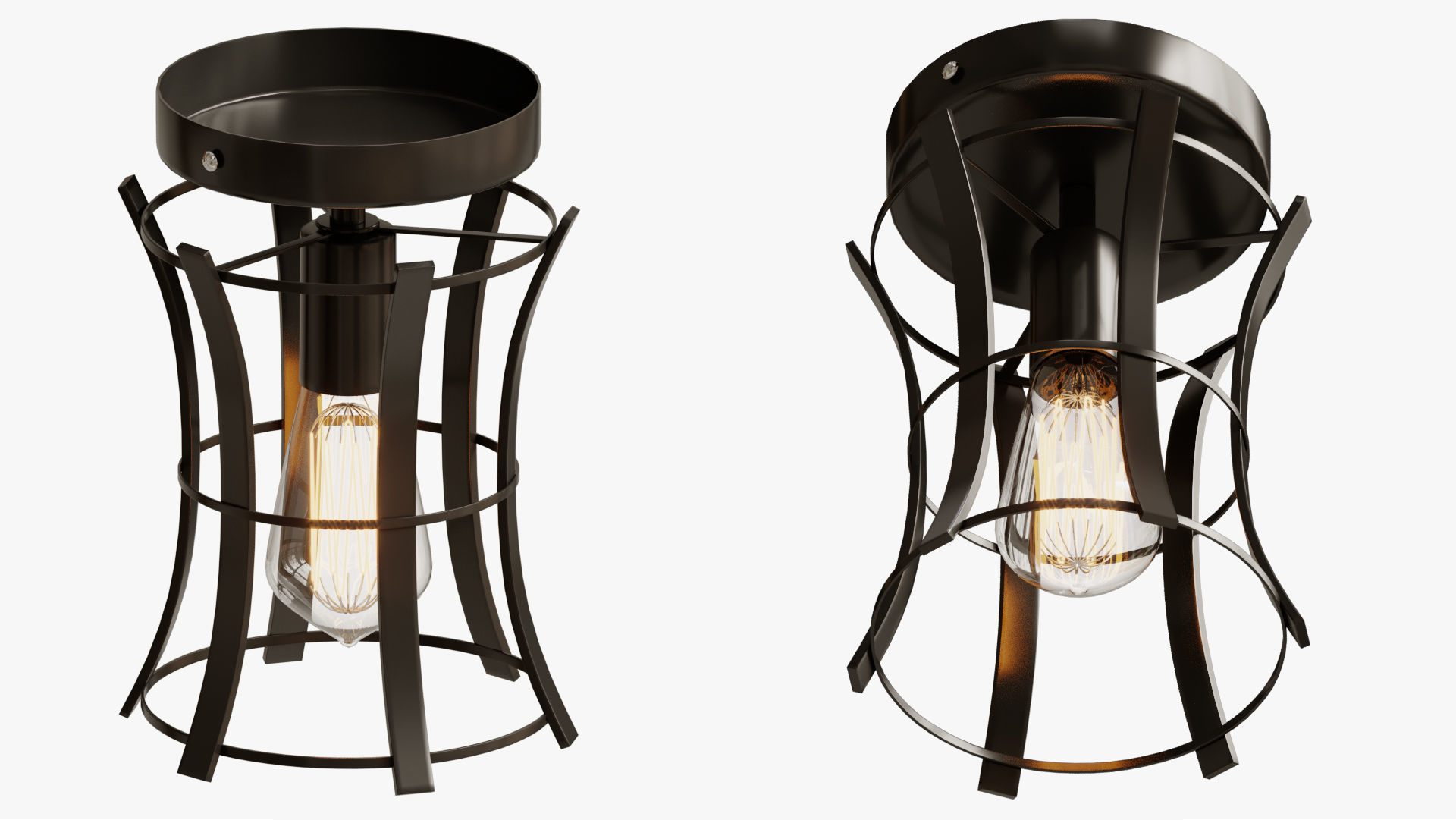 pendant loft medieval torch top 3D model | CGTrader