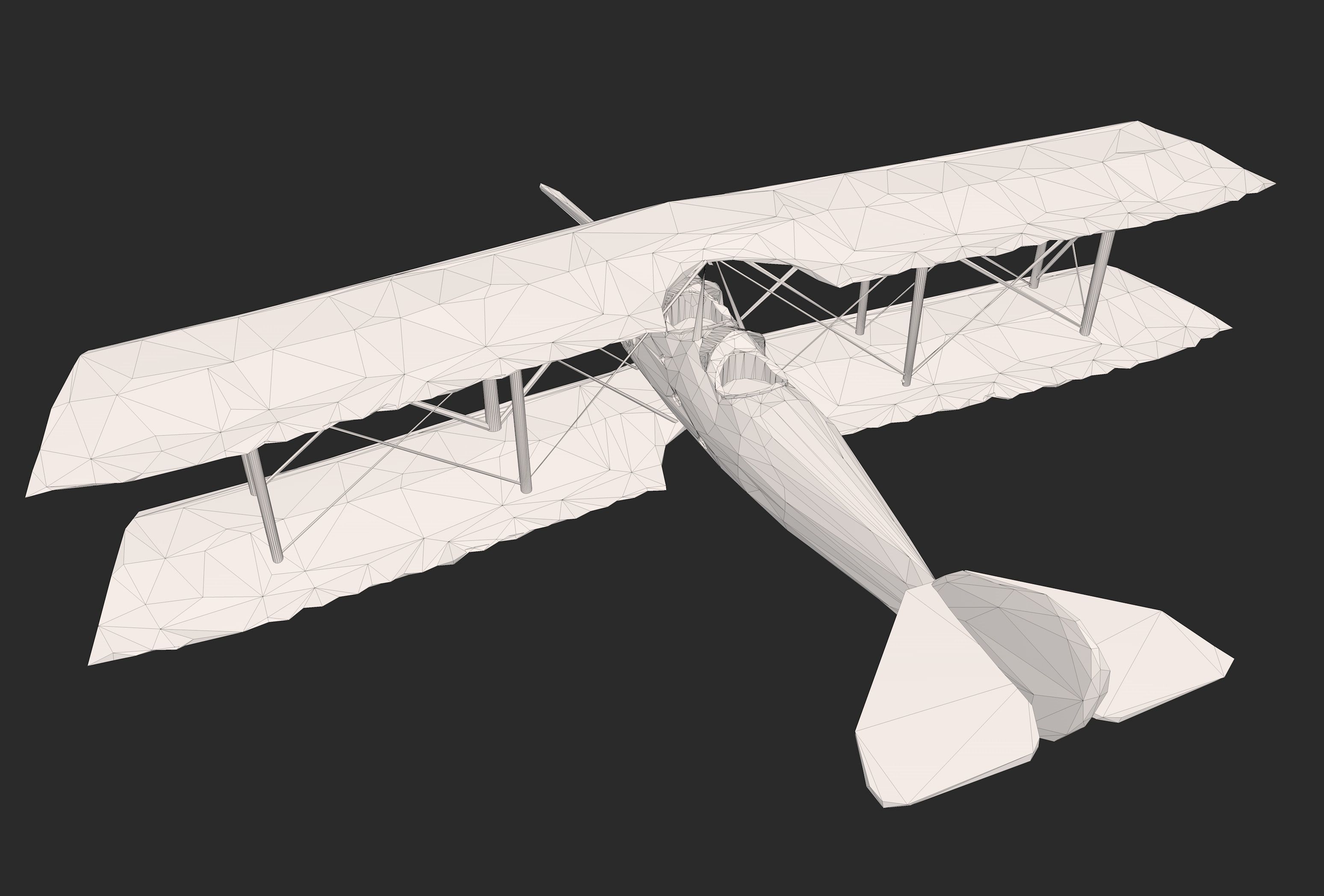 Biplane Low Poly 3D model | CGTrader