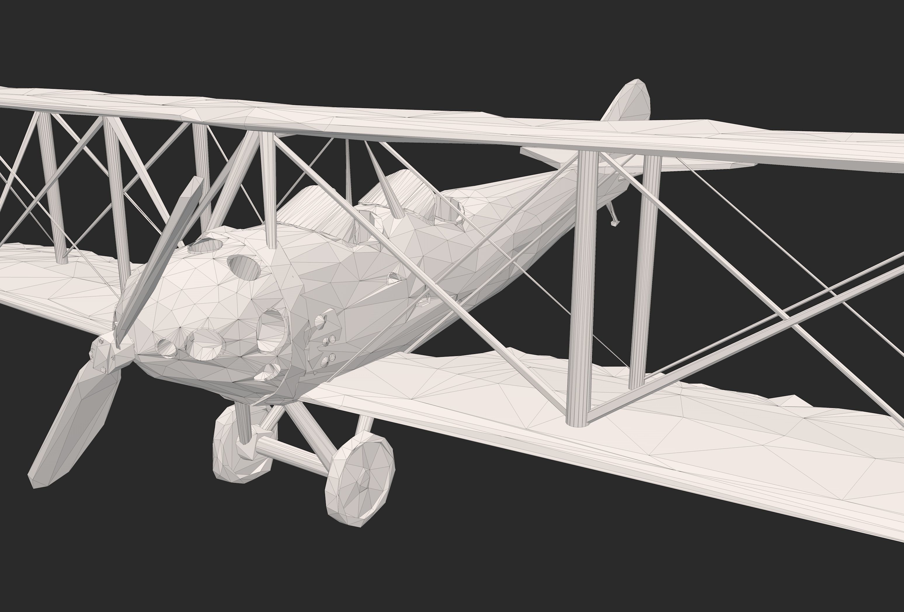 Biplane Low Poly 3D model | CGTrader