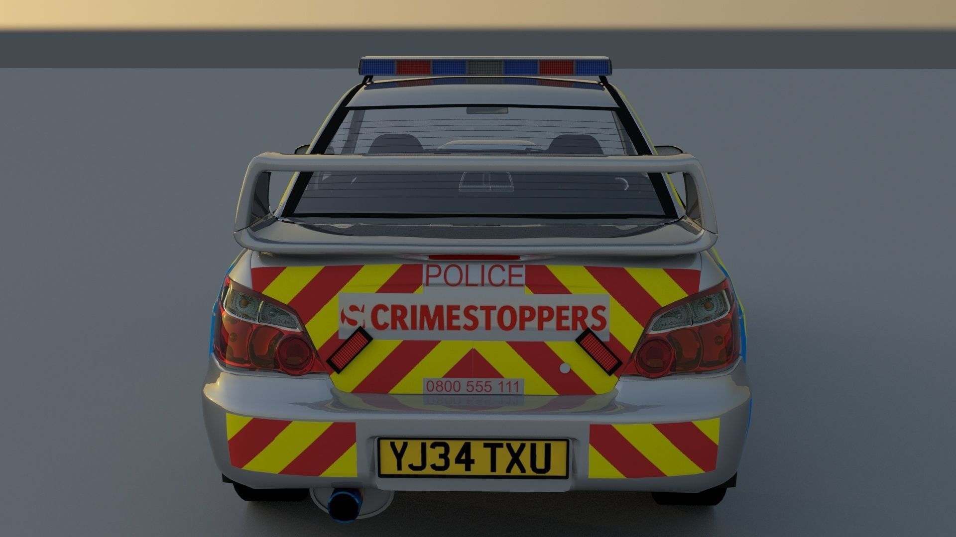 Subaru Impreza UK police 3D model | CGTrader