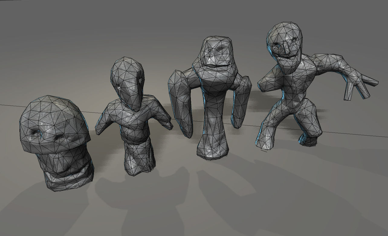 3D model Horror statues pack VR / AR / low-poly | CGTrader