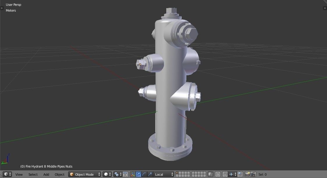 3D model Fire Hydrant 8 LA - Wet Barrel - Safety and Emergency ...