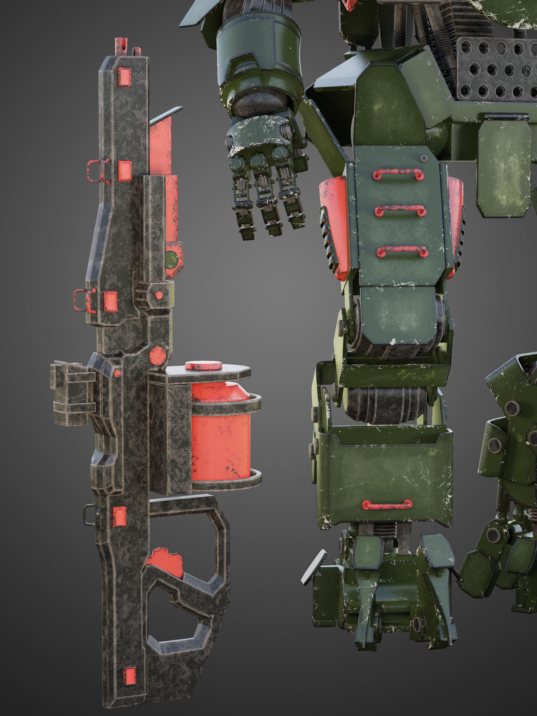 Titanfall Atlas RIGGED 3D model animated rigged | CGTrader