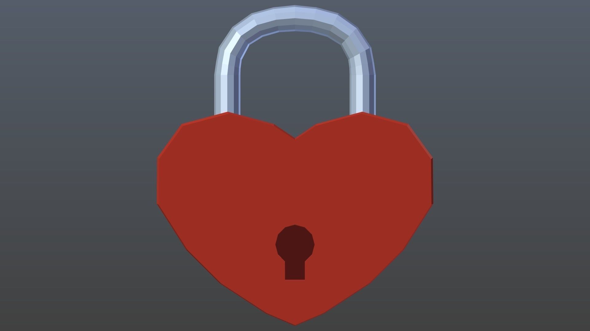 3D model Low poly Lock heart VR / AR / low-poly | CGTrader