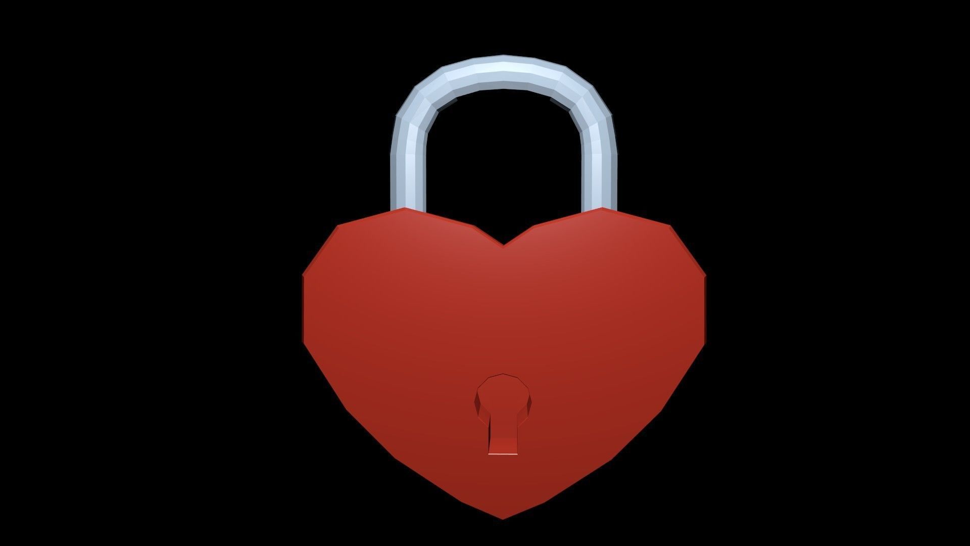 3D model Low poly Lock heart VR / AR / low-poly | CGTrader