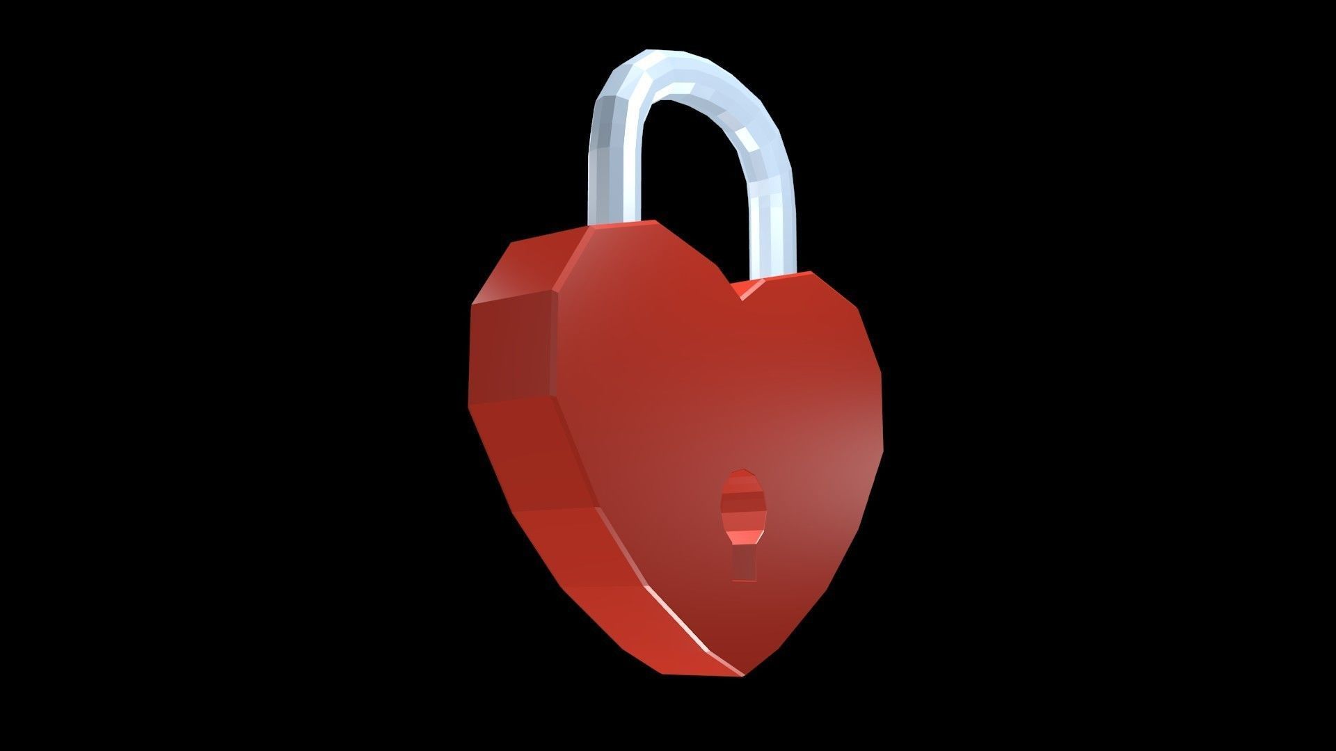 3D model Low poly Lock heart VR / AR / low-poly | CGTrader