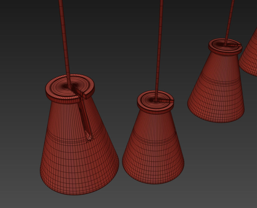 Hanging lights minimal lamps 3D model | CGTrader