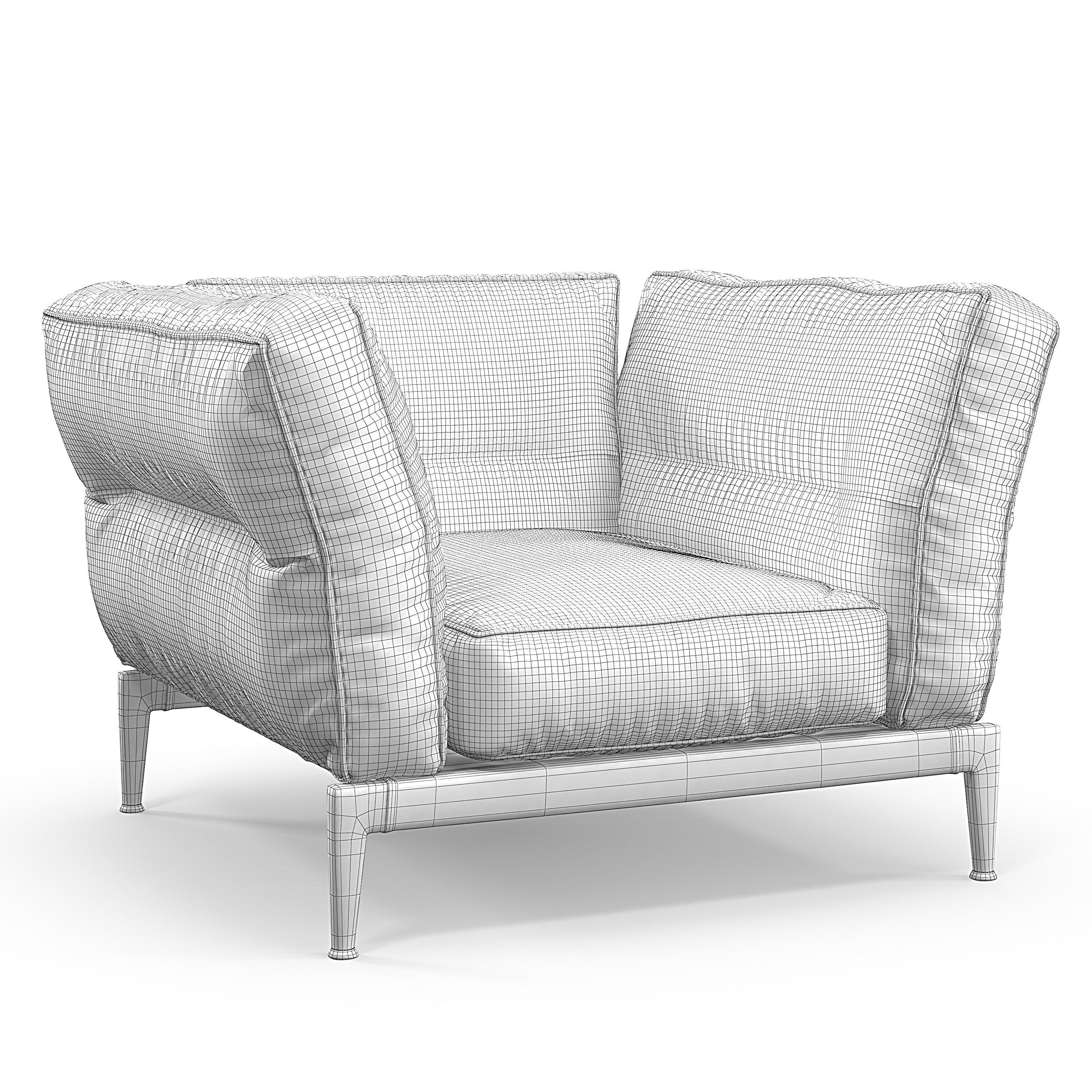 Flexform Adda armchair 3d model 3D model | CGTrader