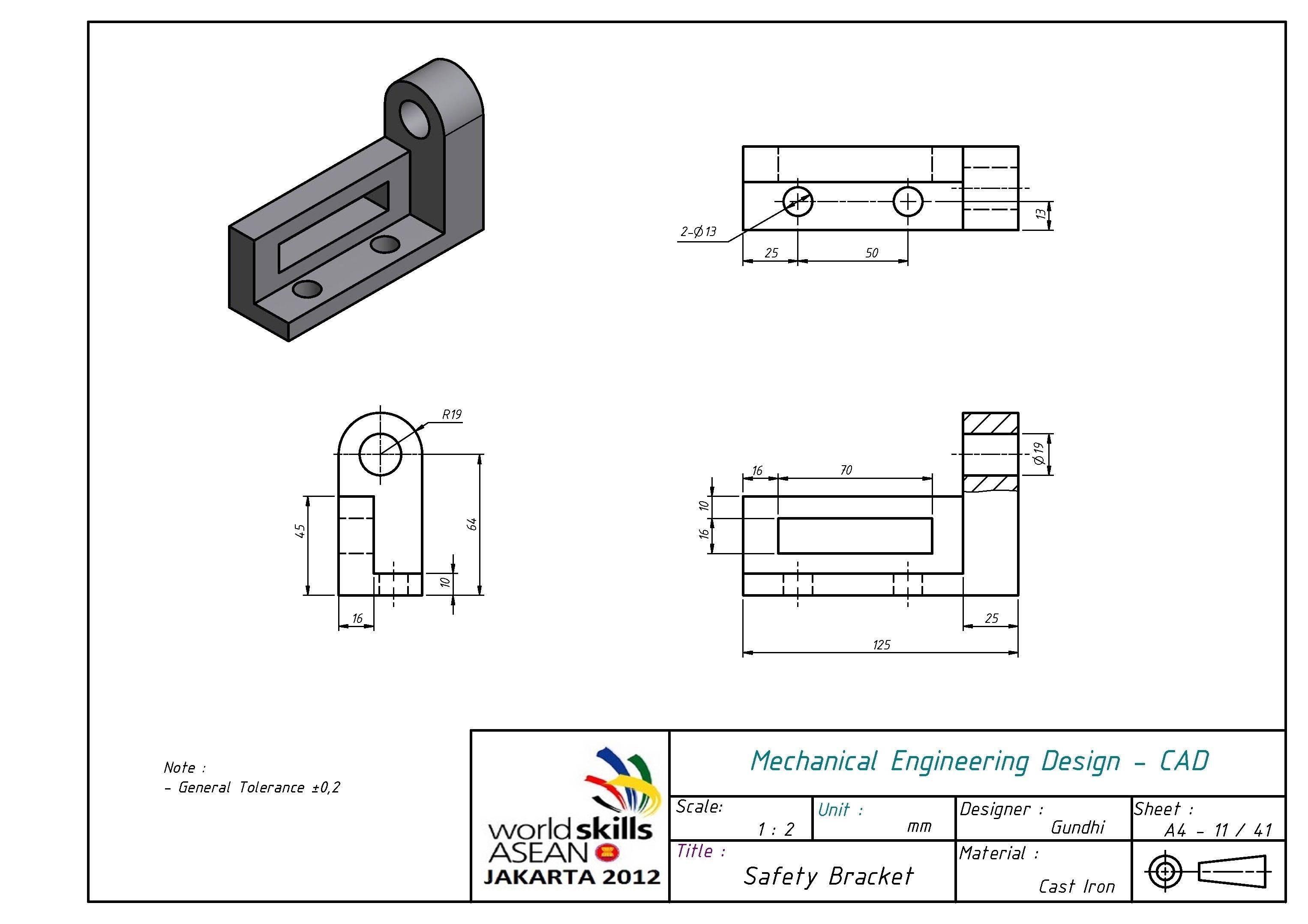Safety Bracket free 3D model | CGTrader