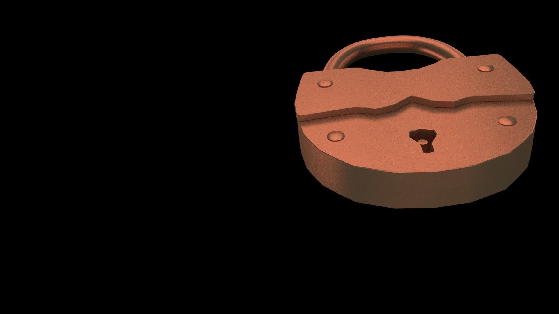 Retro lock 3D model | CGTrader