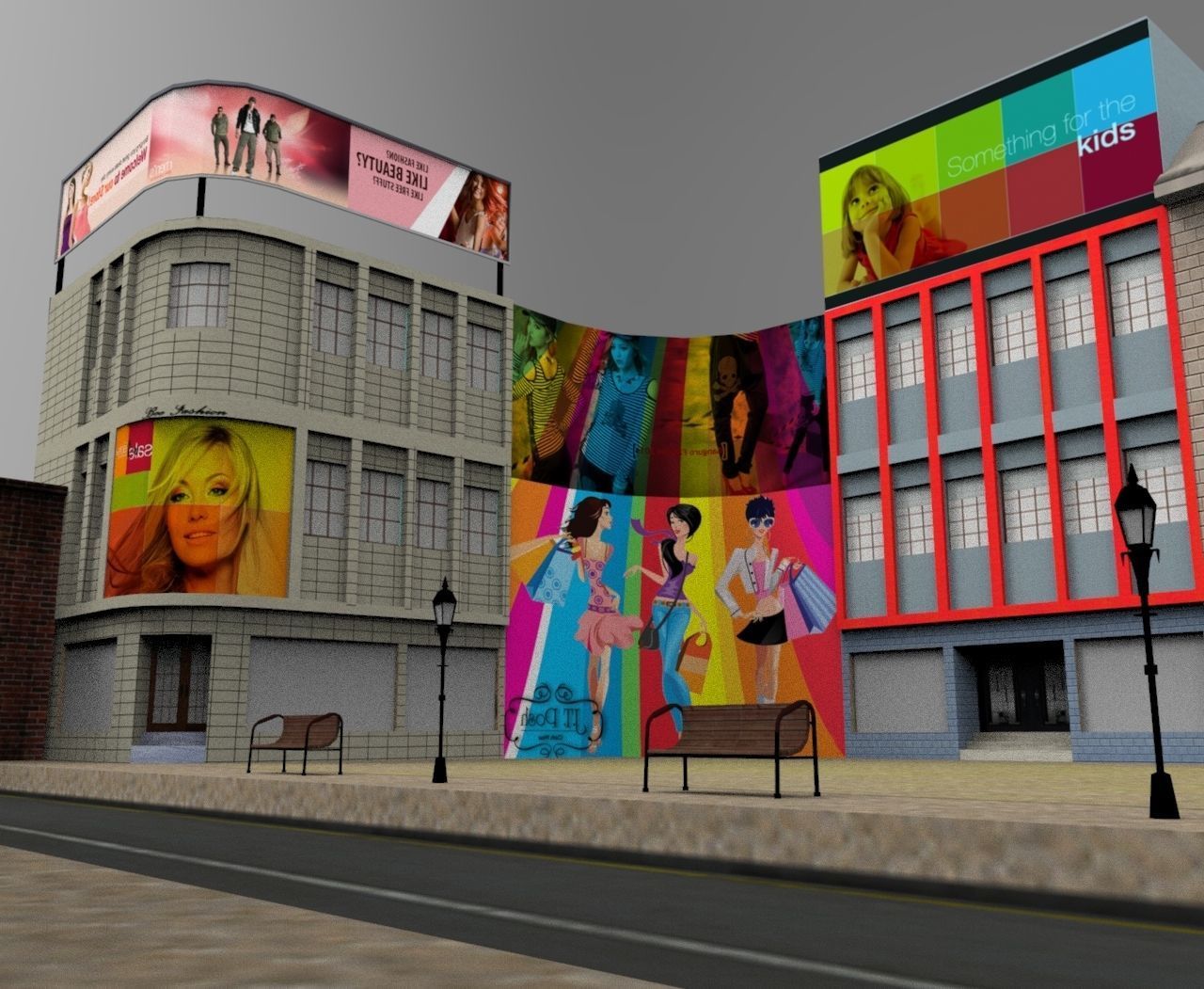 3D model 3d Mall Gaming Low poly VR / AR / low-poly | CGTrader