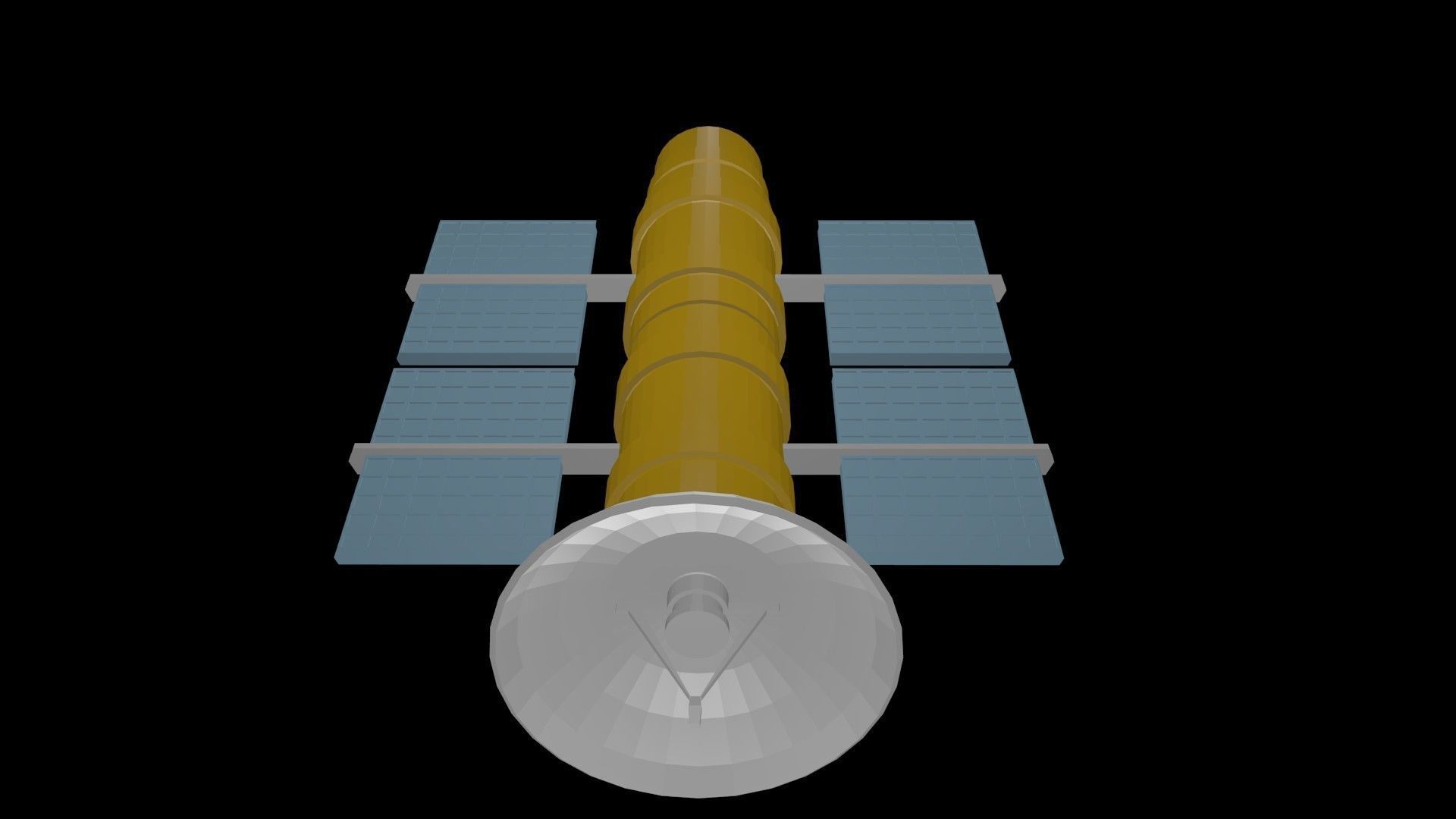 3D model Low poly satellite 3 VR / AR / low-poly | CGTrader