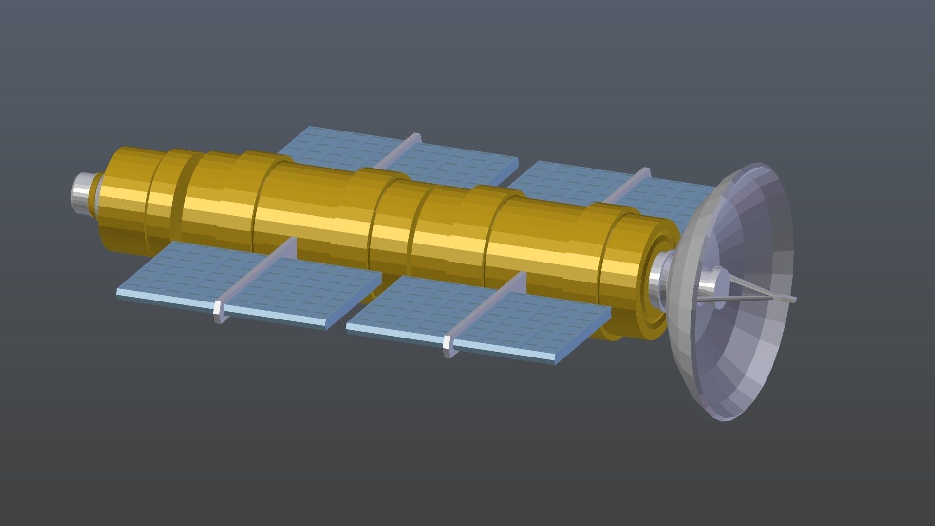 3D model Low poly satellite 3 VR / AR / low-poly | CGTrader