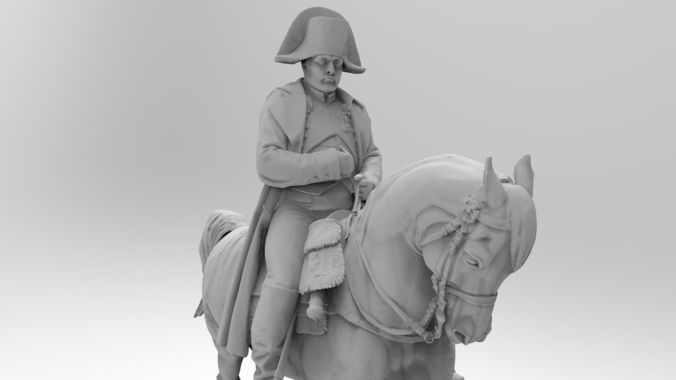 Napoleon statue of man riding horse free 3D model 3D printable | CGTrader