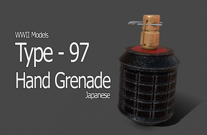 3D model WWII - Type- 97 Japanese hand grenade VR / AR / low-poly ...