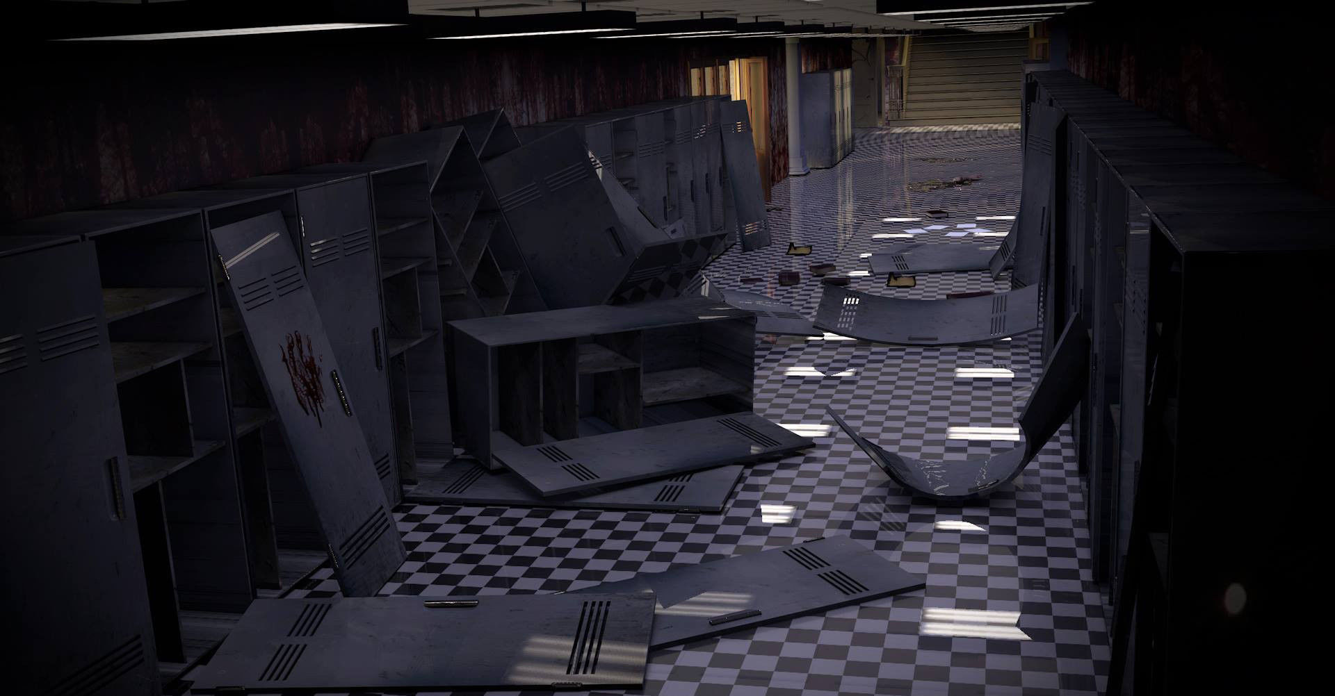 School Locker Horror sceen 3D model | CGTrader