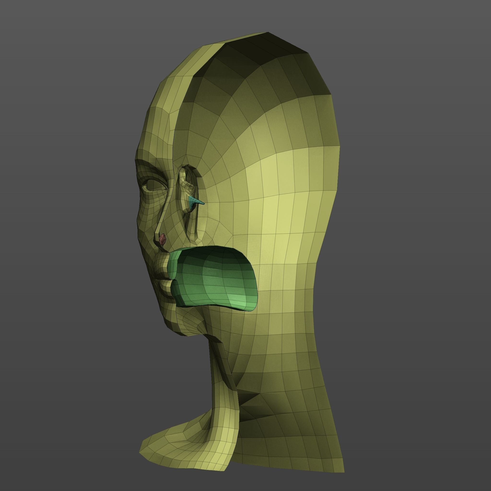 3D model LowPoly Female head VR / AR / low-poly | CGTrader