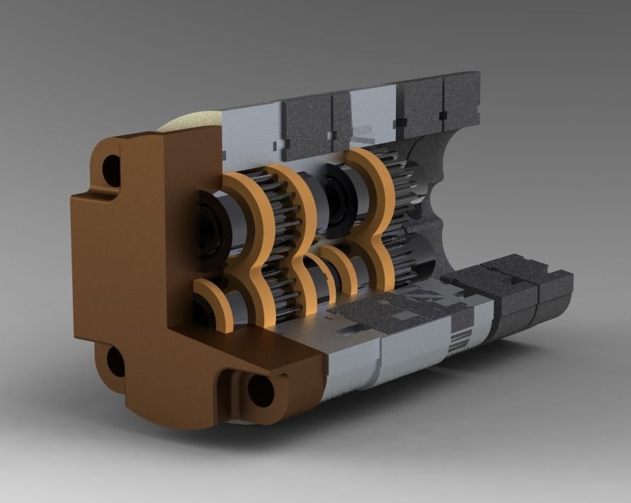 assembly gearbox free 3D model | CGTrader