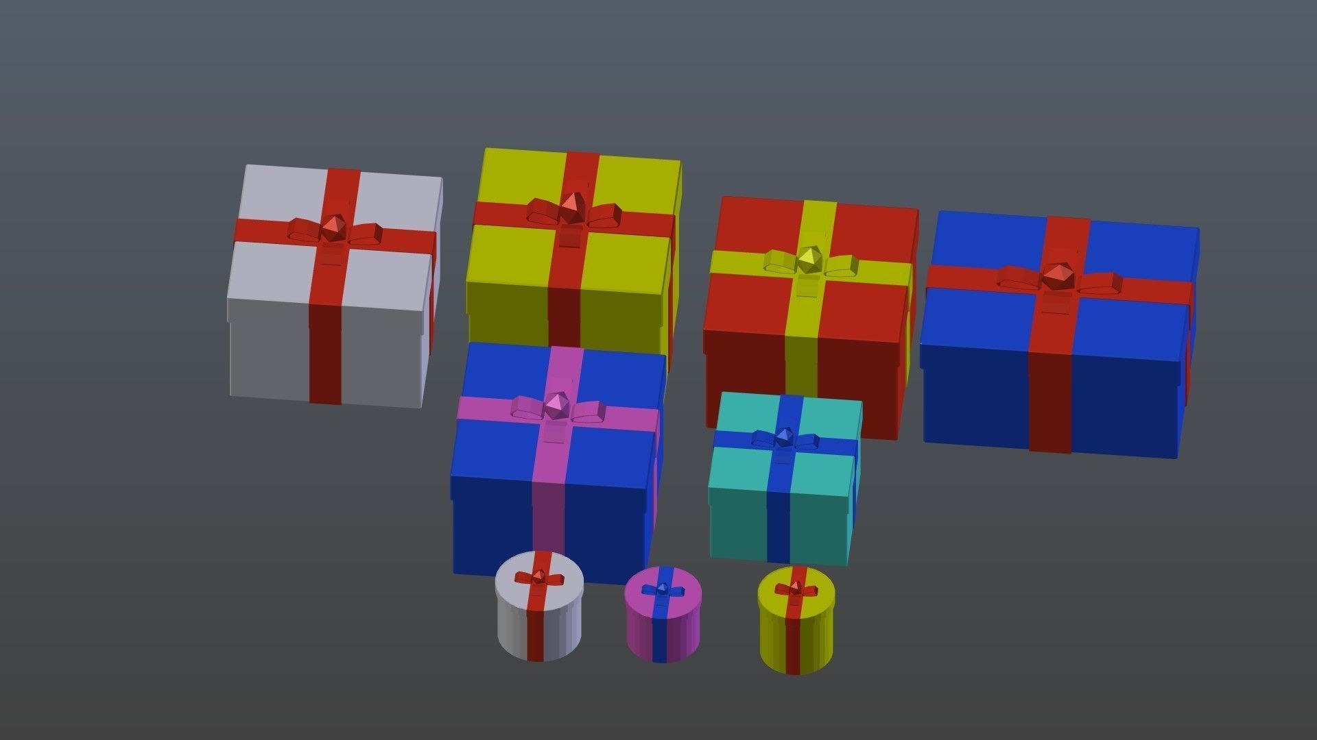 3D model Low poly Gifts Boxes VR / AR / low-poly | CGTrader