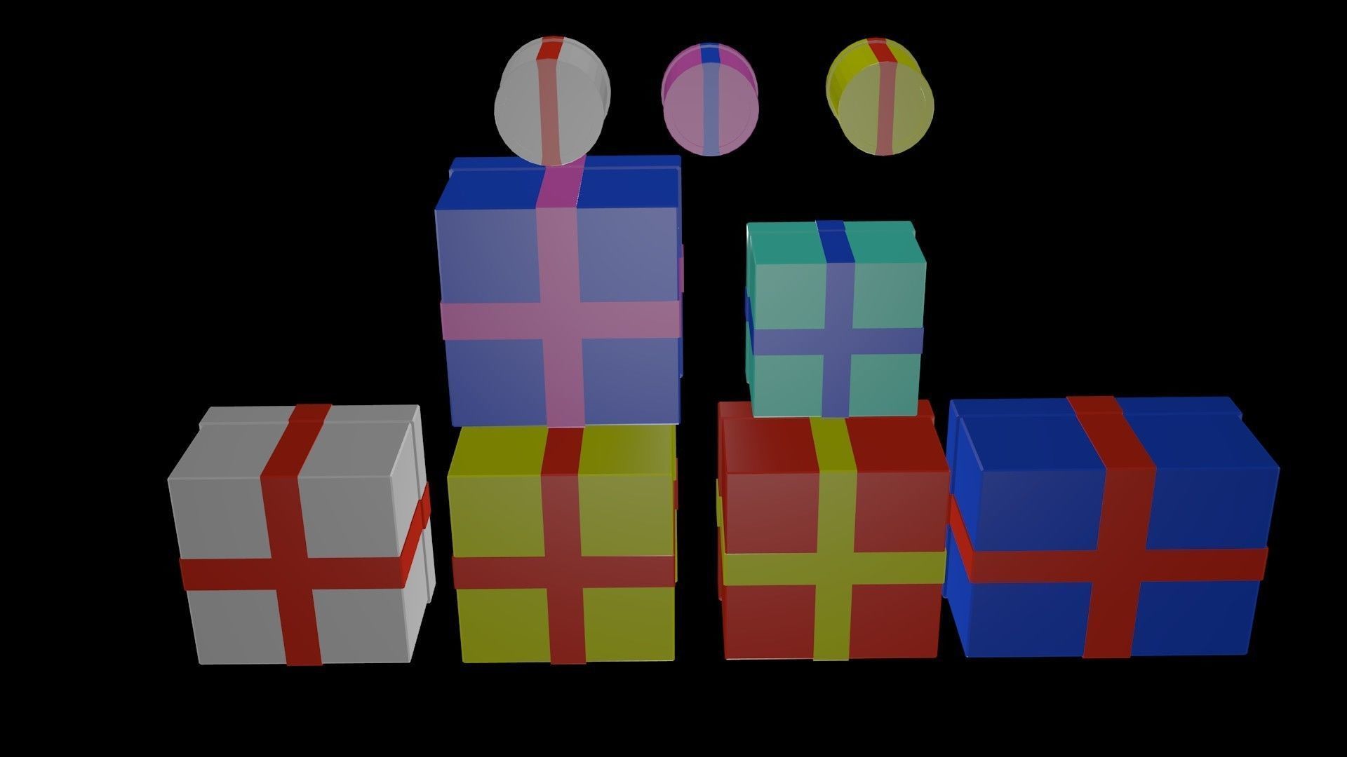 3D model Low poly Gifts Boxes VR / AR / low-poly | CGTrader