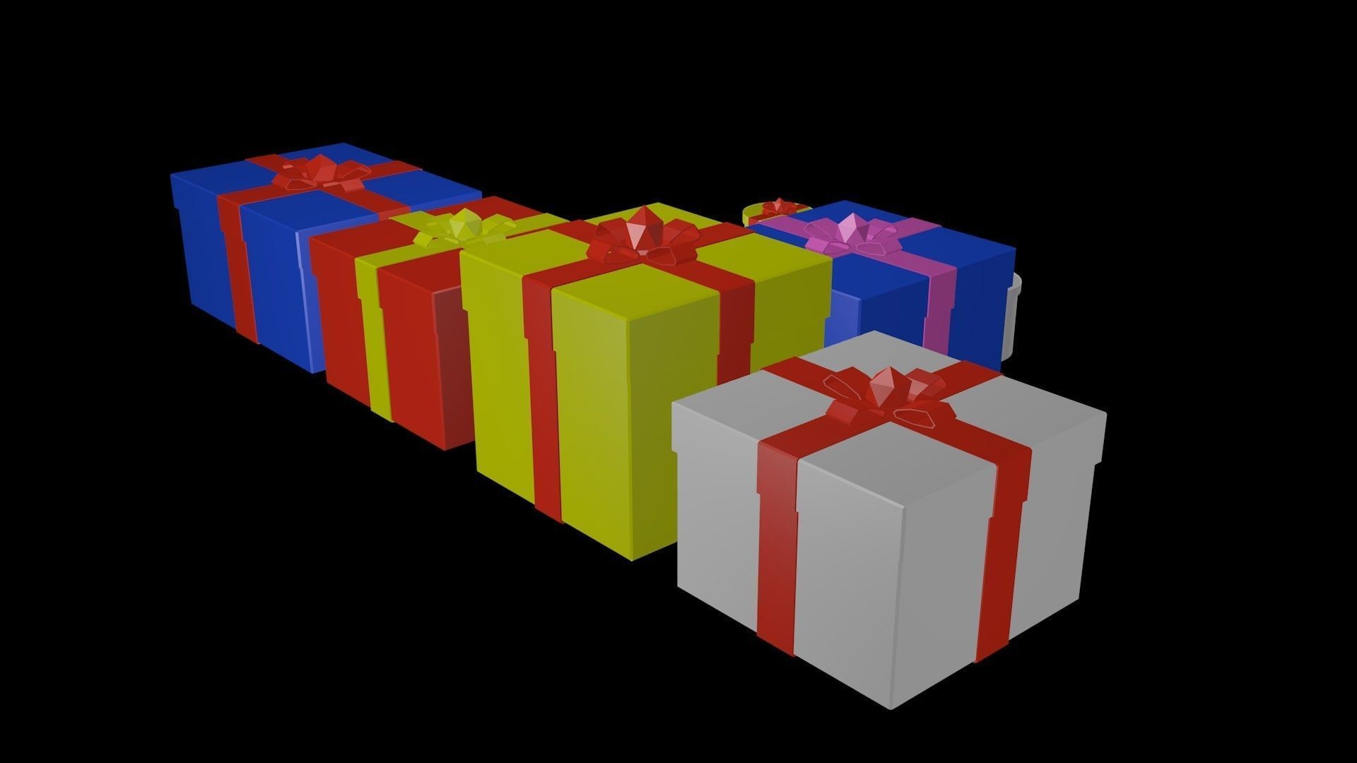 3D model Low poly Gifts Boxes VR / AR / low-poly | CGTrader