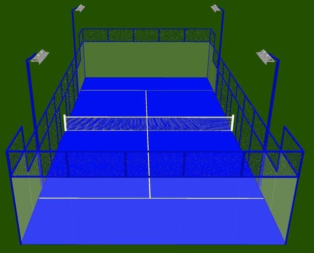 Blue Padel Court 3D model | CGTrader