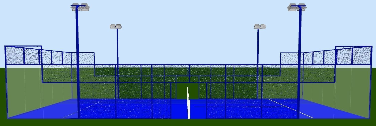 Blue Padel Court 3D model | CGTrader