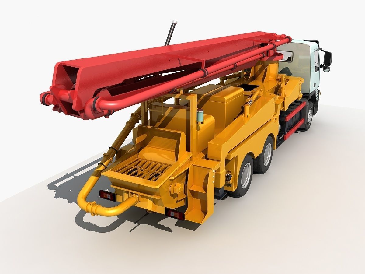 Concrete pumper 3D model | CGTrader