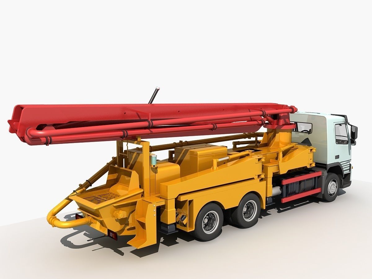 Concrete pumper 3D model | CGTrader