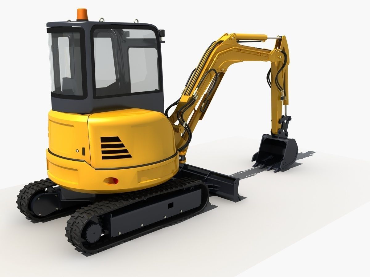 Mini Excavator 3D model | CGTrader