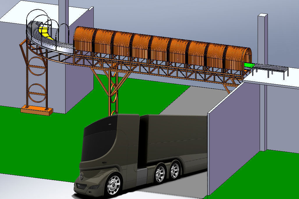Overhead Conveyor Project free 3D model | CGTrader