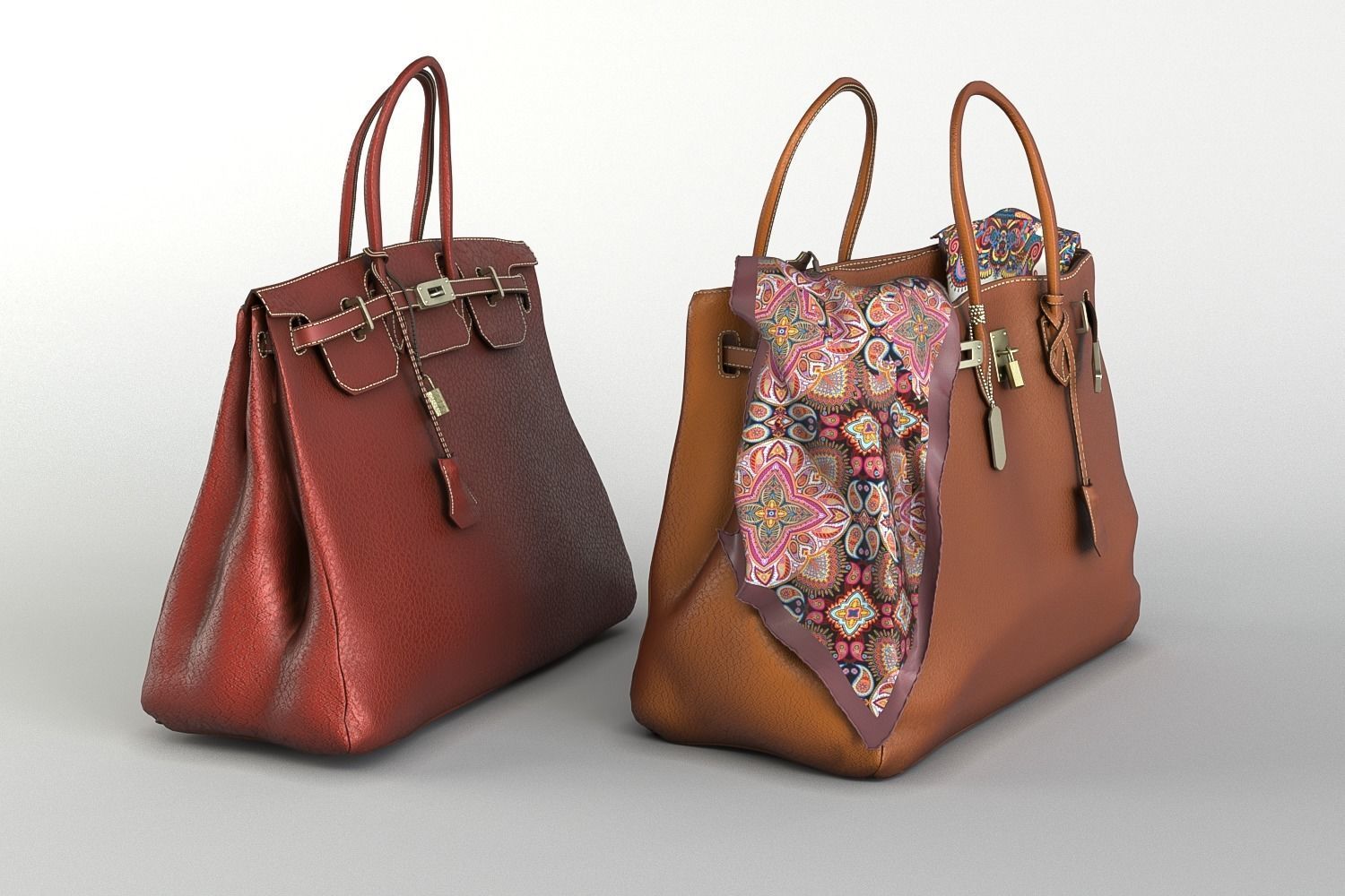 Hermes Birkin Bag 3D model | CGTrader