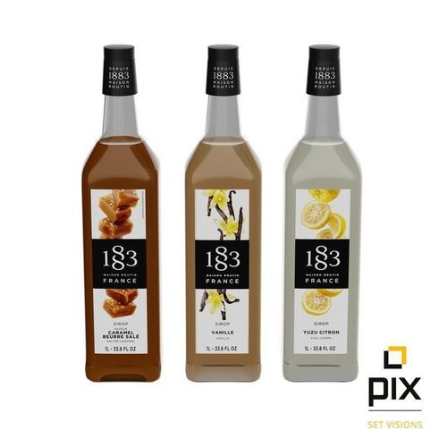 Trio Syrup Bottles 3D model | CGTrader