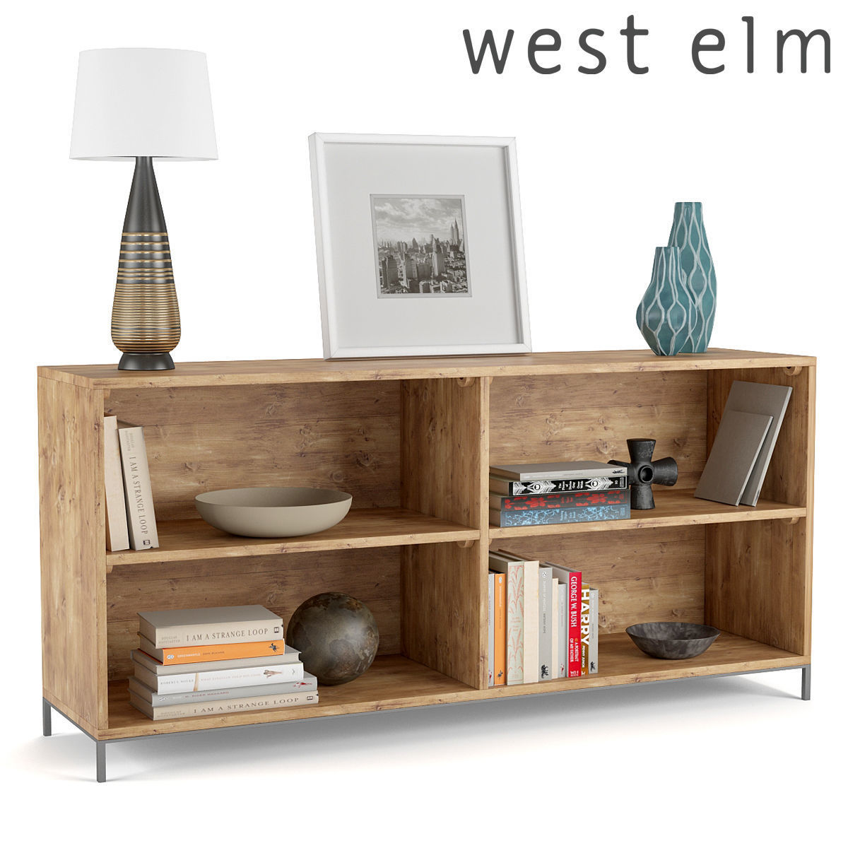 West Elm Industrial Modular Bookcase 3D model | CGTrader