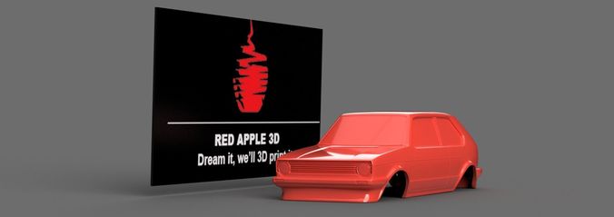 vw golf mk 1 shell 3D model 3D printable | CGTrader