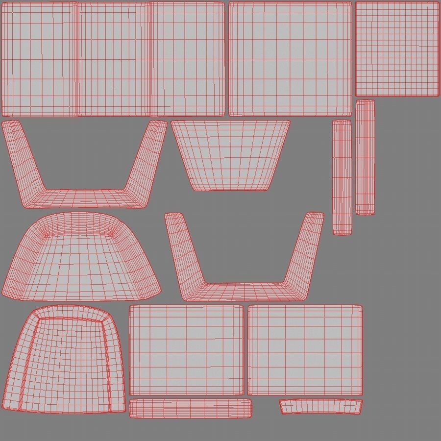 Modern Lounge Chair Set 3D model | CGTrader
