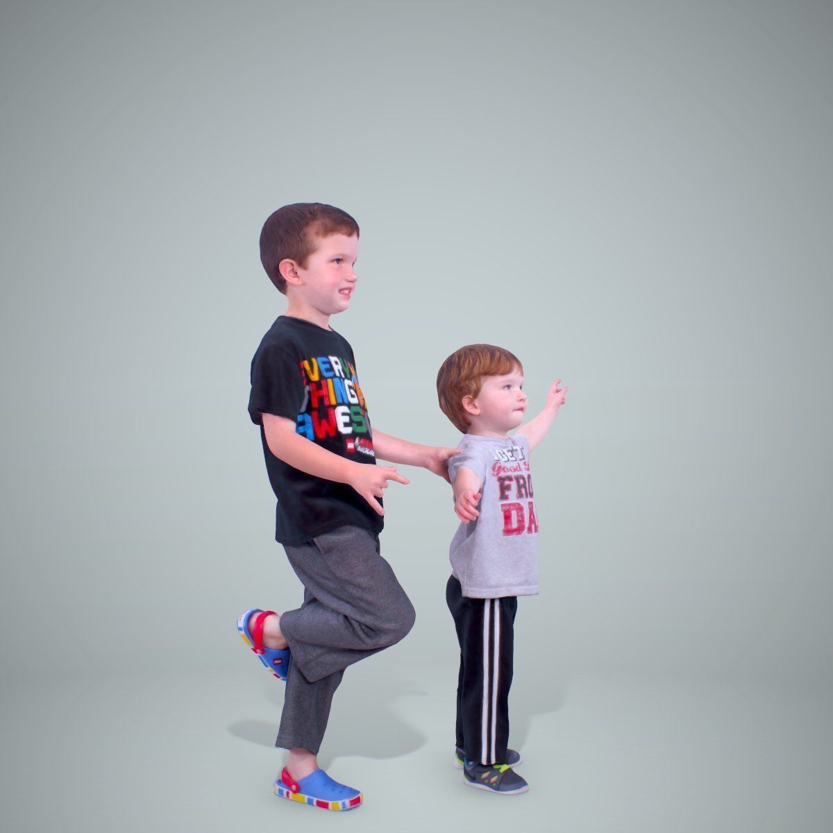 Two Child Boys CBoy0202-HD2-O01P01-S 3D model | CGTrader