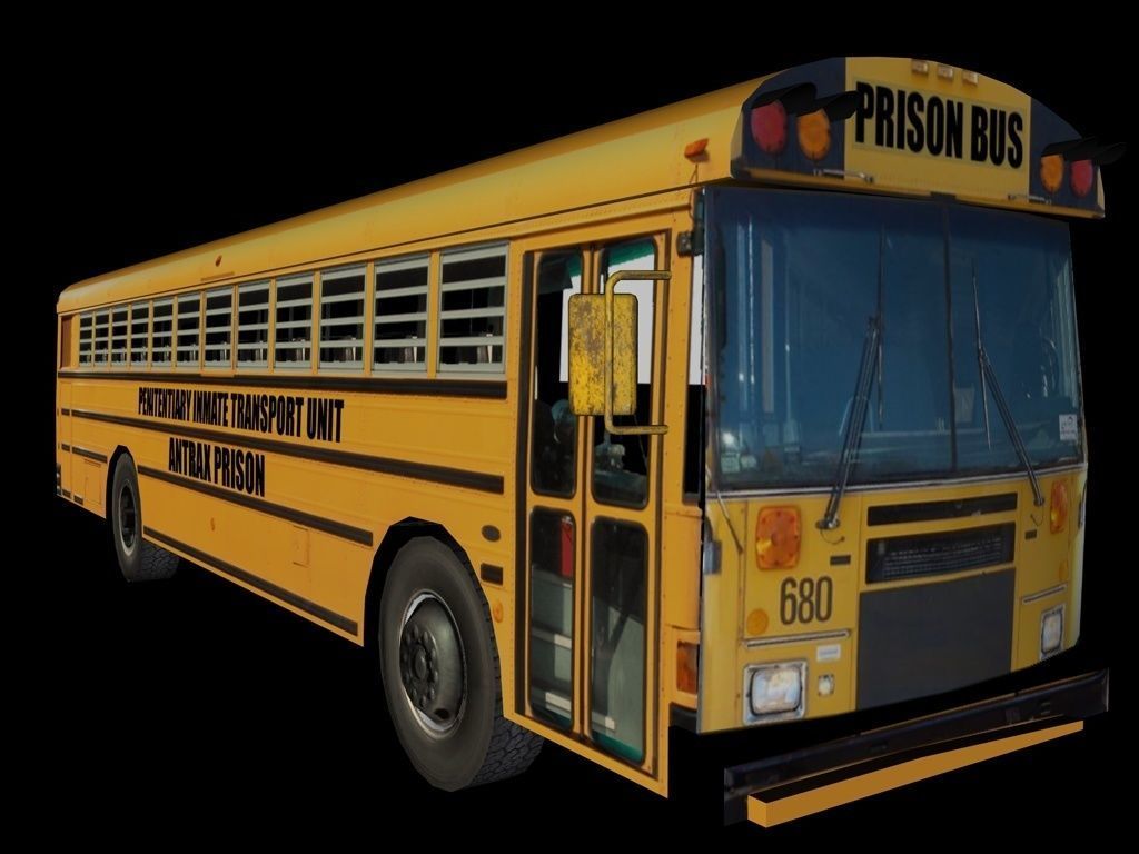 3D model Prison Bus VR / AR / low-poly | CGTrader
