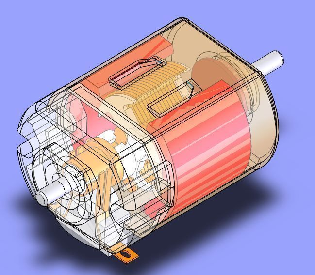 Electric motor free 3D model | CGTrader