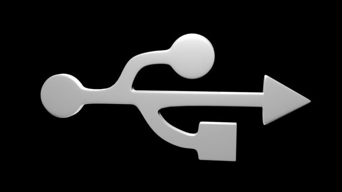 USB logo 3D model | CGTrader
