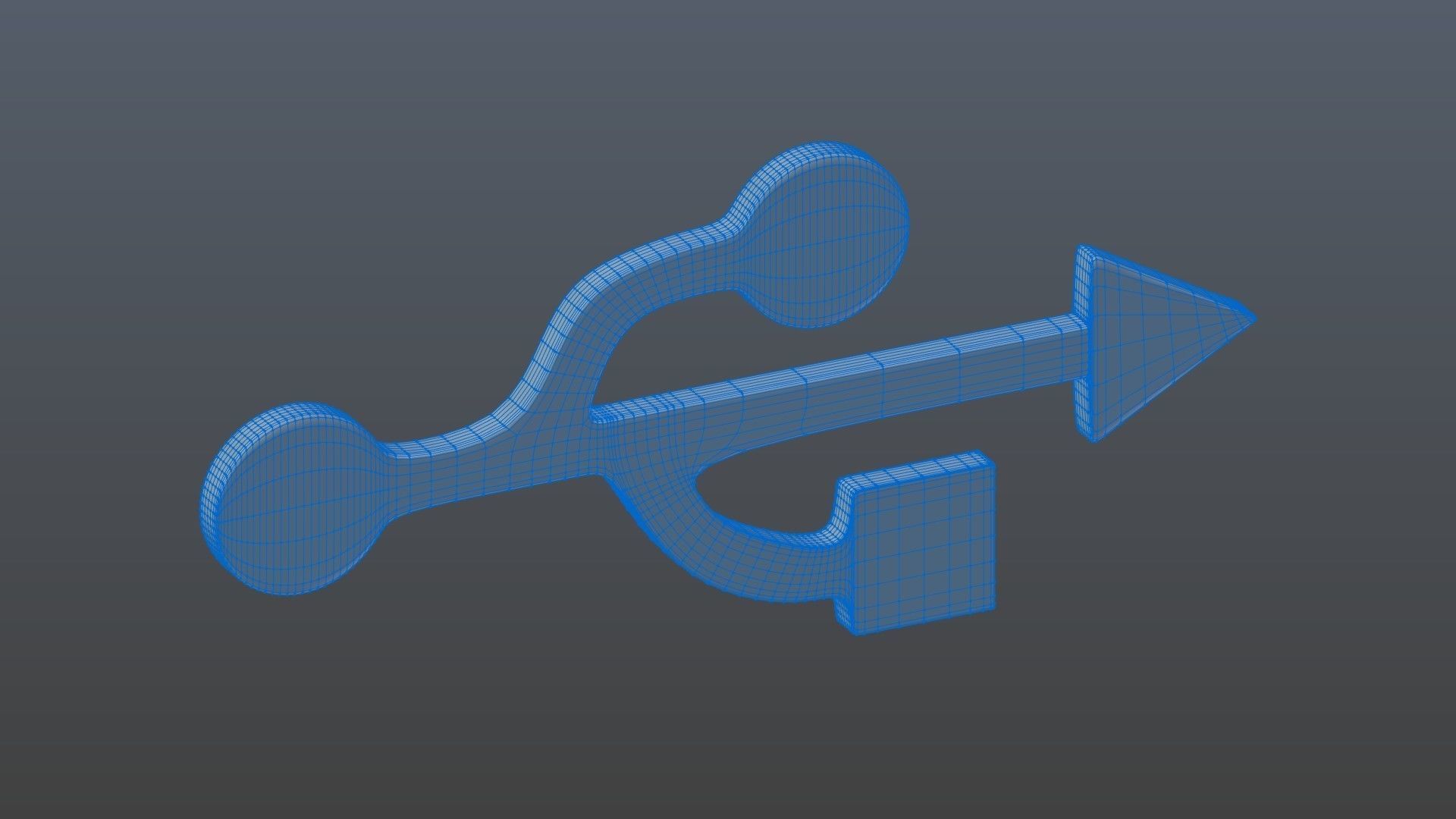 USB logo 3D model | CGTrader