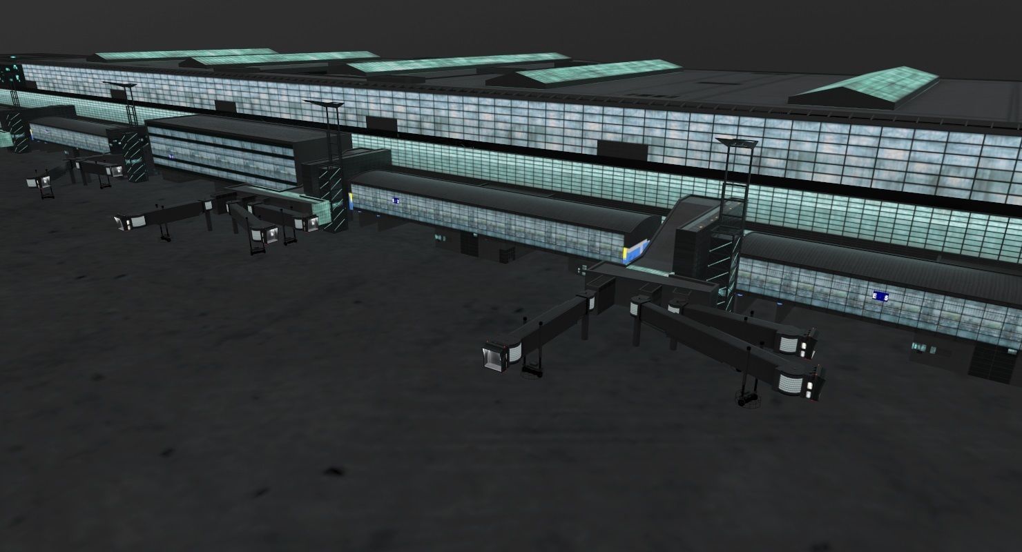 3D model EDDF Terminal 2 VR / AR / low-poly | CGTrader