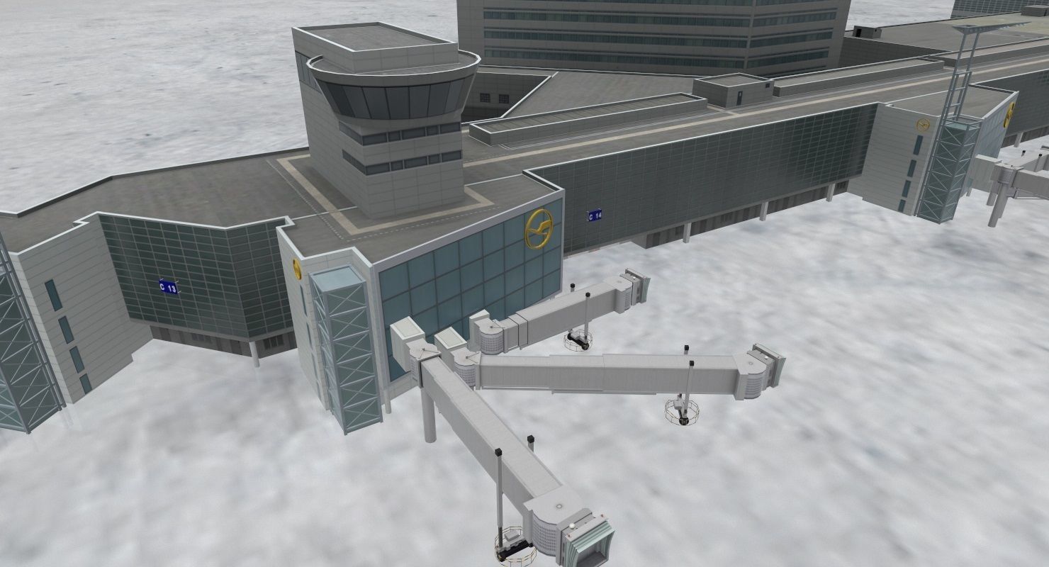 3D model EDDF Terminal 2 VR / AR / low-poly | CGTrader