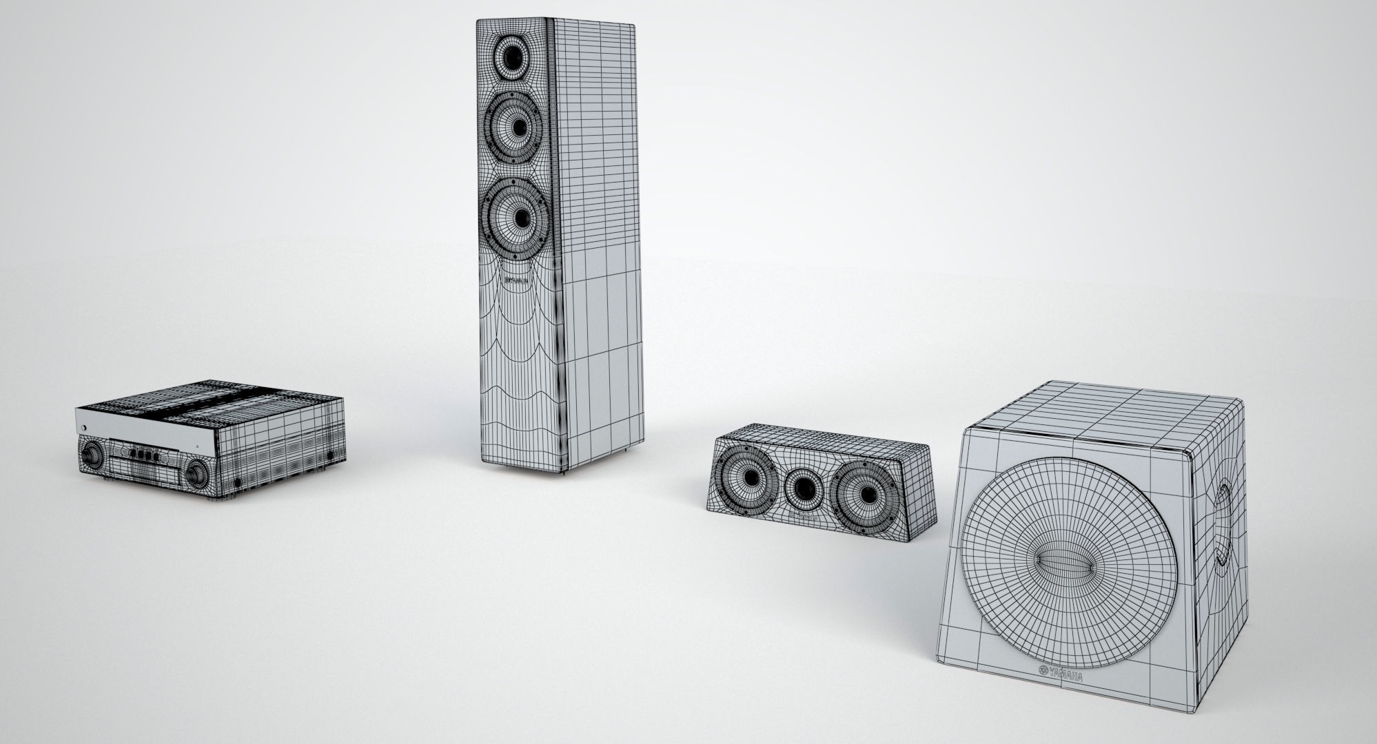 Yamaha sound system 3D model | CGTrader